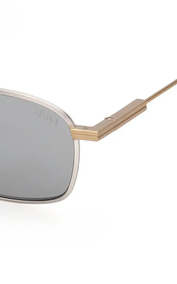 ZEGNA EYEWEAR Zegna Matte Satin Light Ruthenium And Stain Brass Sunglasses