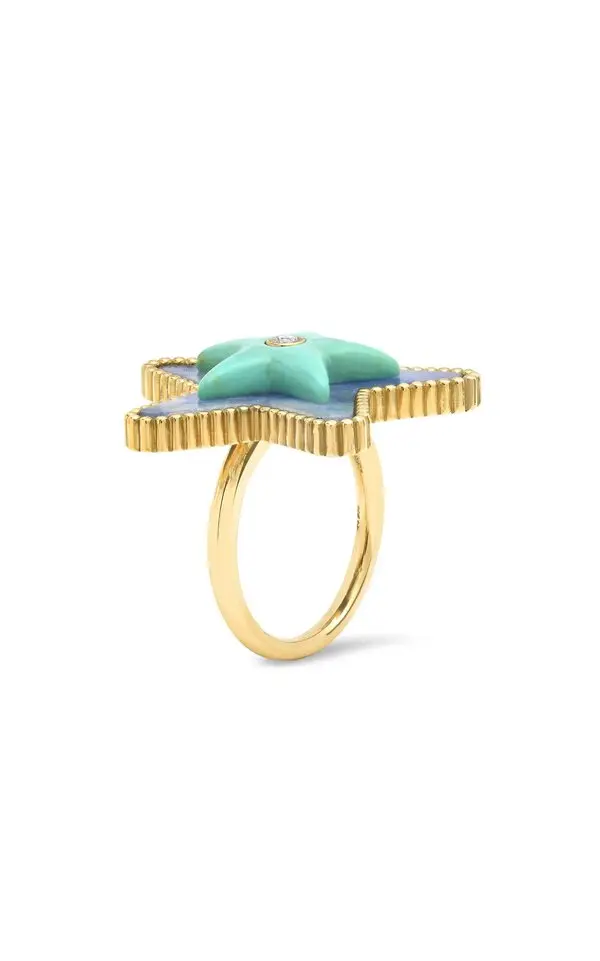 SIG WARD Mega Star Power Trolite, Minty And Diamond Ring