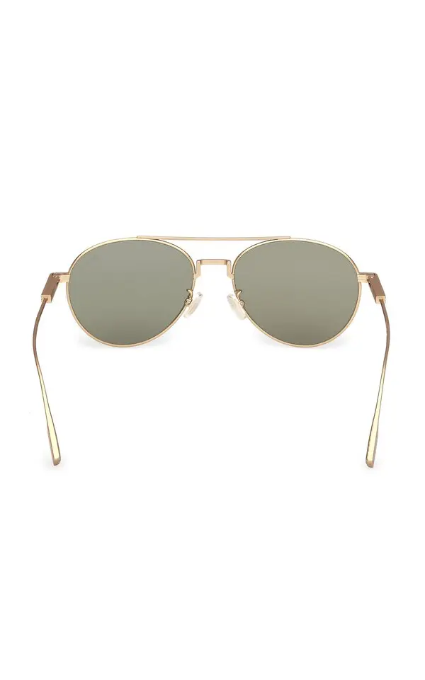 ZEGNA EYEWEAR Zegna Matte Satin Brass Sunglasses