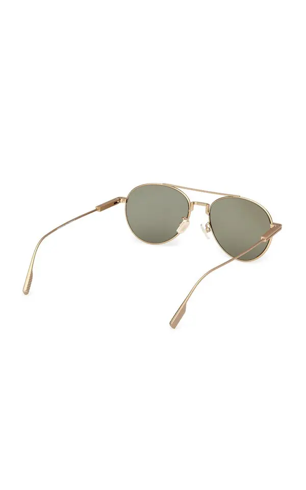 ZEGNA EYEWEAR Zegna Matte Satin Brass Sunglasses