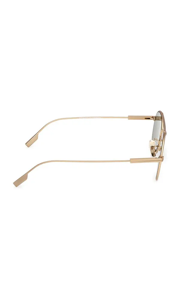 ZEGNA EYEWEAR Zegna Matte Satin Brass Sunglasses