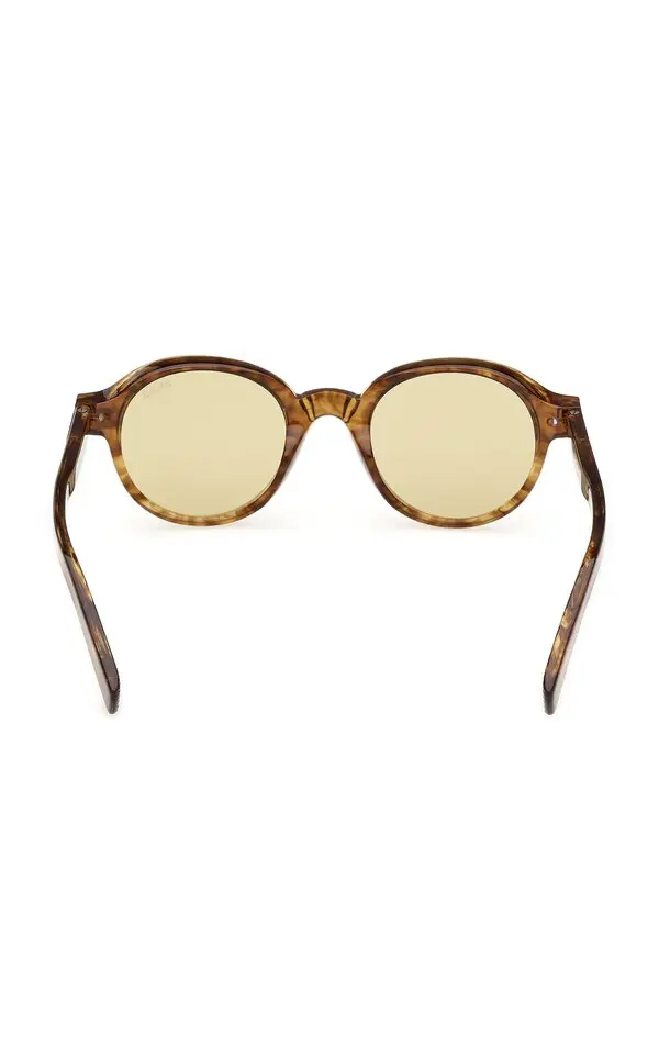 ZEGNA EYEWEAR Zegna Shiny Transparent Havana Sunglasses