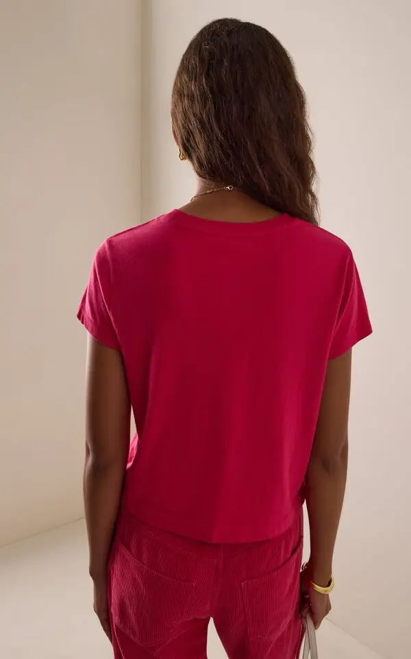 AGOLDE Adine Shrunken Tee - Pink