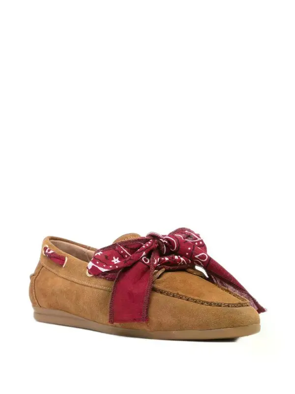TORAL SHOES Nahua Suede Bandana Loafers