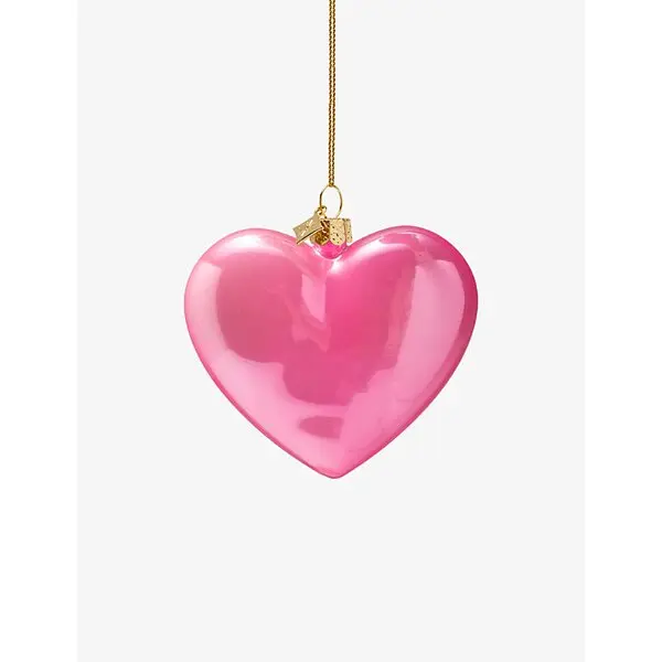 SELFRIDGES EDIT Barbie Heart Glass Christmas Decoration