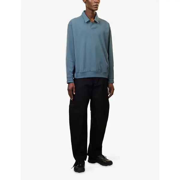 Veilance Consola Jersey Polo Sweatshirt - Neptune