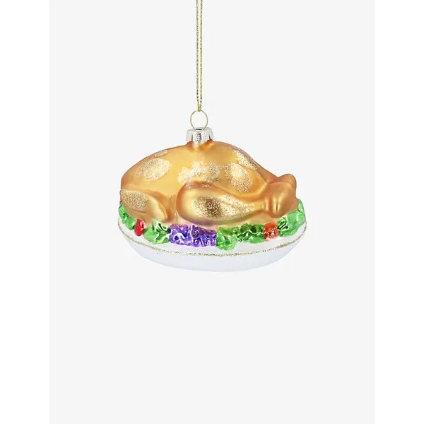 SELFRIDGES EDIT Roast Turkey Glass Christmas Decoration