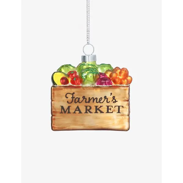 SELFRIDGES EDIT Farmers Market Glass Christmas Decoration