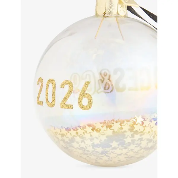 SELFRIDGES EDIT Gold Glitter 2026 Glass Bauble