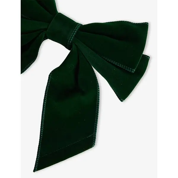 SELFRIDGES EDIT Bow Velour Christmas Decoration Set Of Two