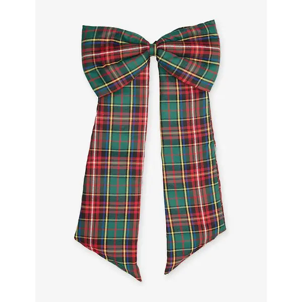 SELFRIDGES EDIT Checked Bow Christmas Decoration 50cm