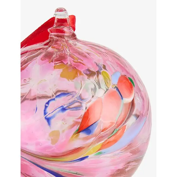 SELFRIDGES EDIT Art Patterned Glass Christmas Bauble