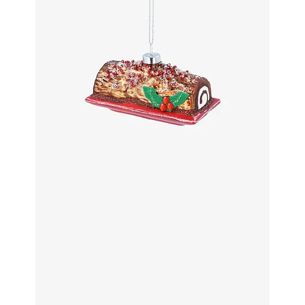 SELFRIDGES EDIT Yule Log Glass Christmas Decoration