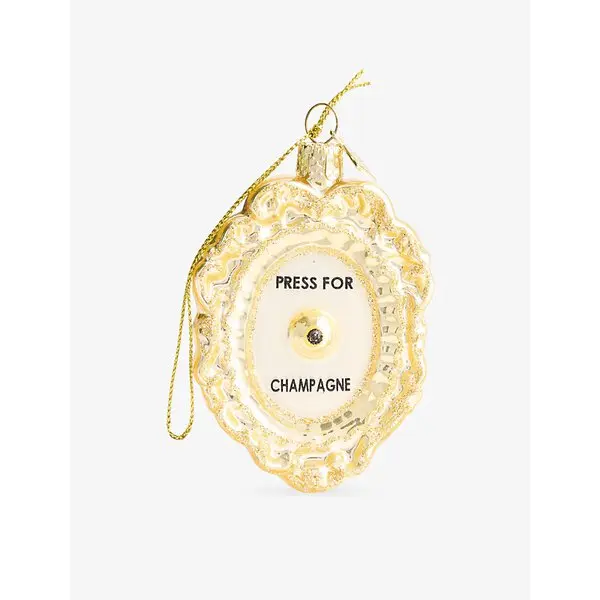 SELFRIDGES EDIT Press For Champagne Christmas Decoration 9cm