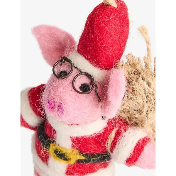 SELFRIDGES EDIT Ho Ho Hog Felt Christmas Tree Decoration