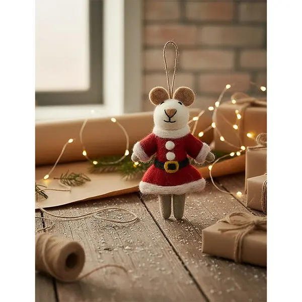SELFRIDGES EDIT Mrs Santa Paws Felt Christmas Decoration