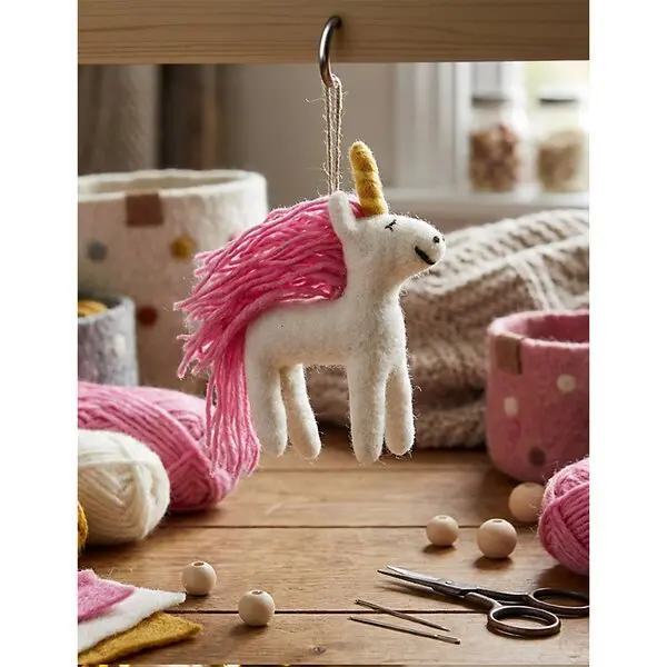 SELFRIDGES EDIT Mystic Unicorn Felt Christmas Decoration