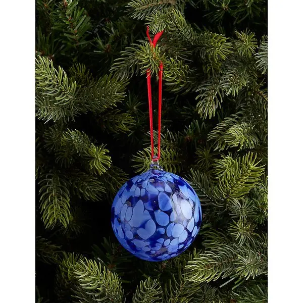 SELFRIDGES EDIT Colourful Round Bauble Glass Christmas Decoration