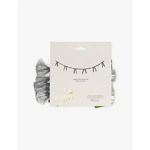 SELFRIDGES EDIT Velvet Bow Tinsel Christmas Garland