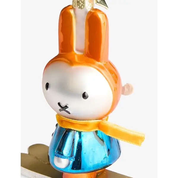 SELFRIDGES EDIT Miffy On Ski's Glass Christmas Tree Decoration