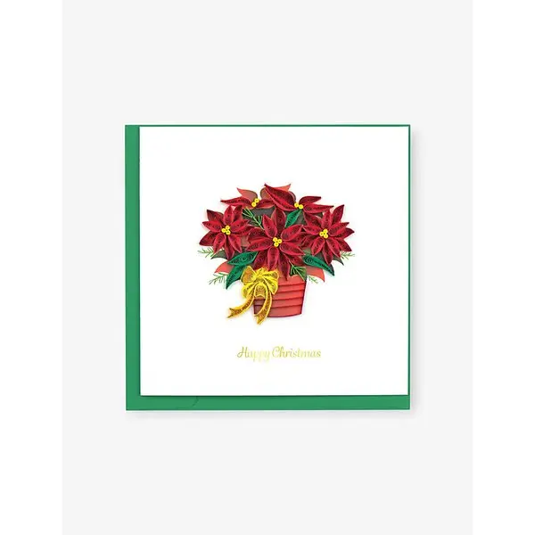 SELFRIDGES EDIT Poinsettia Quill Christmas Card