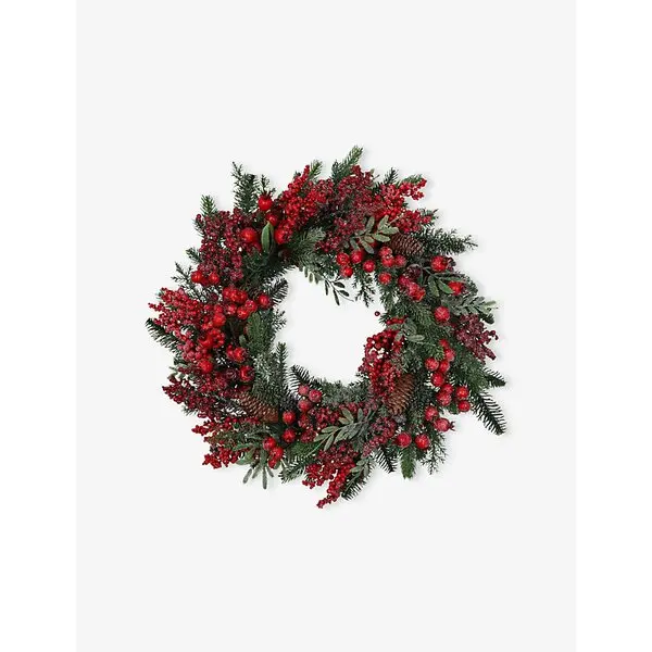 SELFRIDGES EDIT Spruce Red Berries Artificial Christmas Wreath
