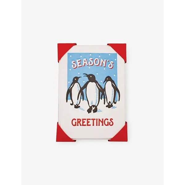 ARCHIVIST Festive Peguins Christmas Cards Pack Of 5