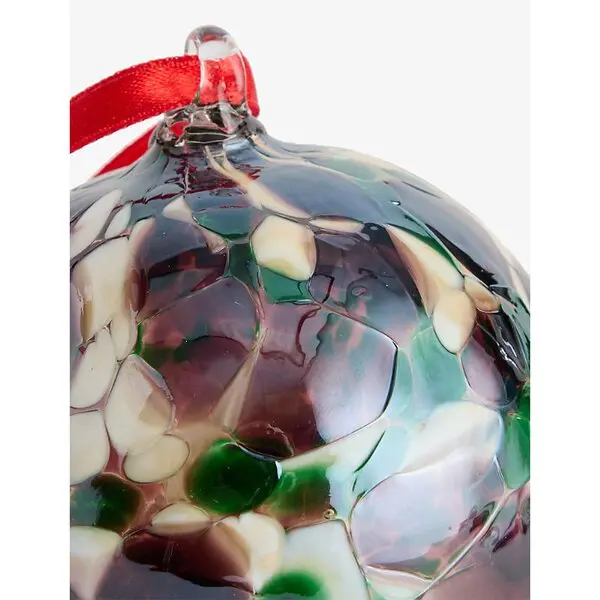 SELFRIDGES EDIT Colourful Round Bauble Glass Christmas Decoration