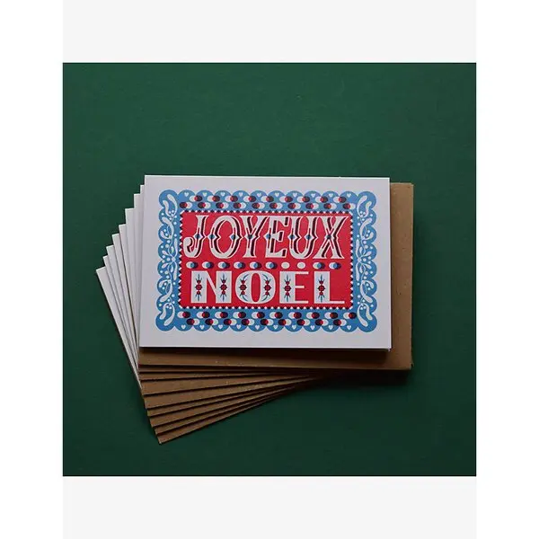 SELFRIDGES EDIT Joyeux Noel Pack Of 10 Christmas Cards