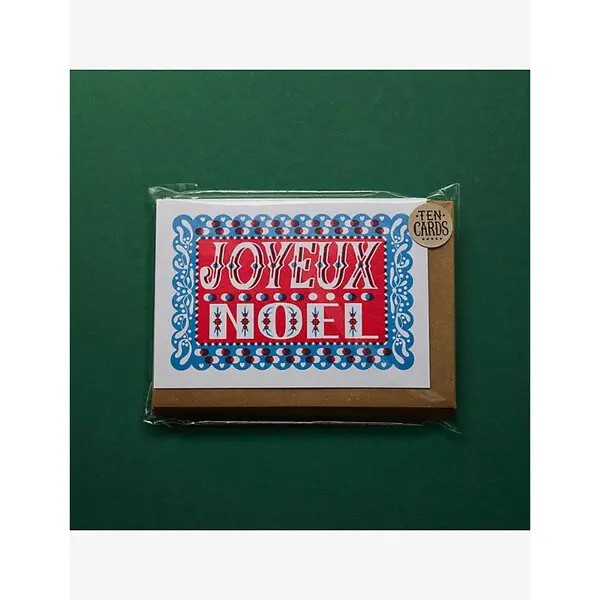 SELFRIDGES EDIT Joyeux Noel Pack Of 10 Christmas Cards