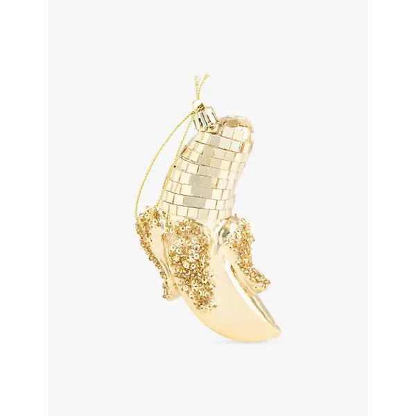 SELFRIDGES EDIT Mirror Sequin Banana Christmas Decoration
