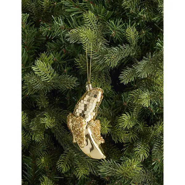 SELFRIDGES EDIT Mirror Sequin Banana Christmas Decoration