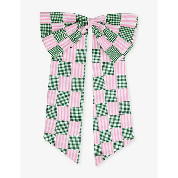 SELFRIDGES EDIT Patchwork-print Bow Christmas Decoration 47cm