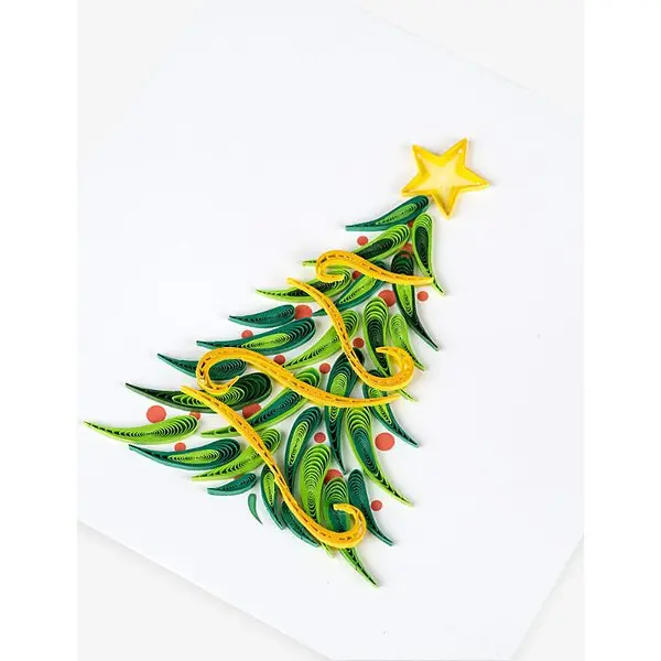 SELFRIDGES EDIT Christmas Tree Quill Christmas Card