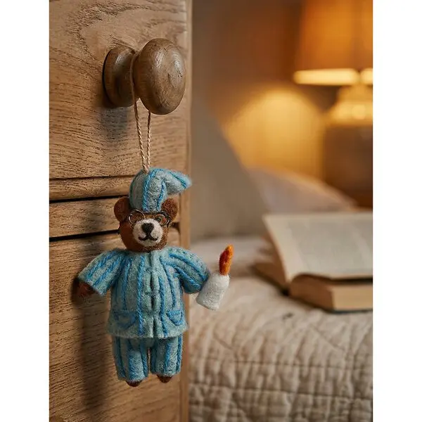 SELFRIDGES EDIT Ebenezer Bear Felt Christmas Decoration