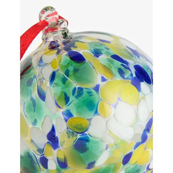 SELFRIDGES EDIT Colourful Round Bauble Glass Christmas Decoration