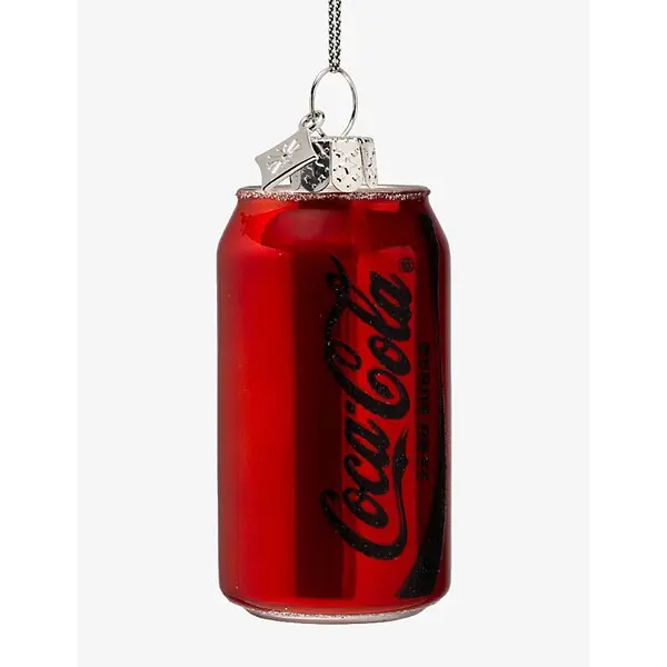 SELFRIDGES EDIT Coke Zero Can Glass Christmas Decoration