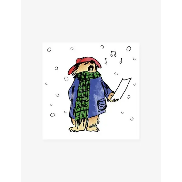 SELFRIDGES EDIT Paddington Goes Carol Singing Christmas Card Pack Of Eight - One-color