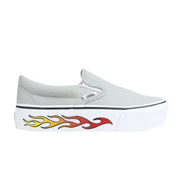 VANS Classic Slip-on 'sidewall Flame - Grey