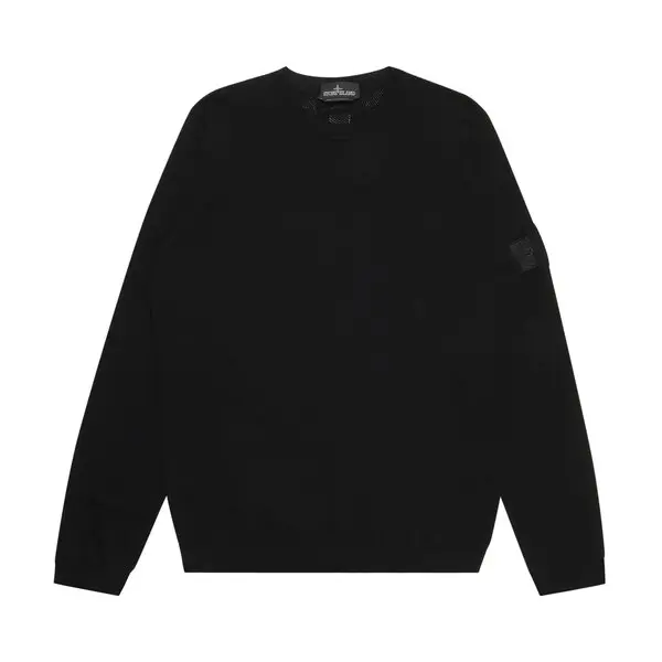 Stone Island Sweater With Shoulder Patch Logo