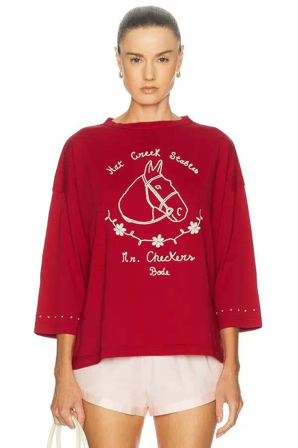 BODE Stables Long Sleeve Tee - Red