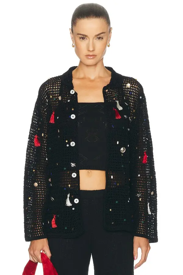 BODE Crochet Charm Shirt