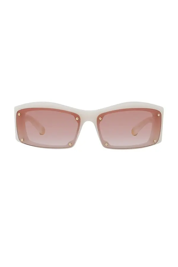Stella McCartney Medallion Rectangular Sunglasses In Pink