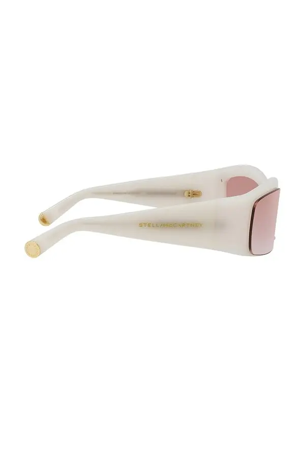 Stella McCartney Medallion Rectangular Sunglasses In Pink