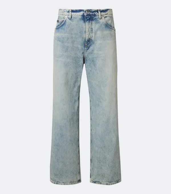 Dolce & Gabbana Faded Wide-leg Jeans