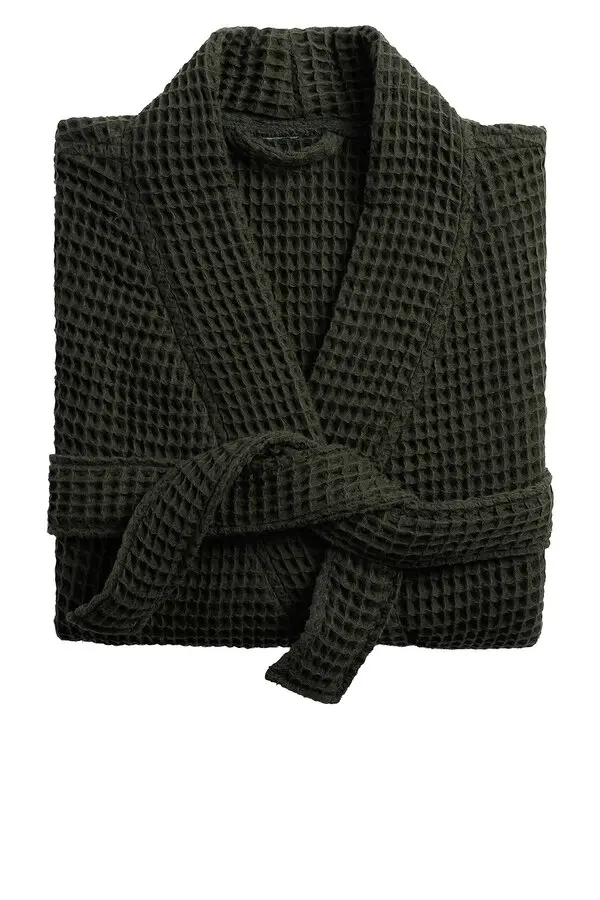 PARACHUTE Waffle Robe In Black