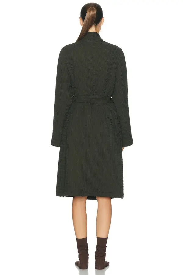PARACHUTE Waffle Robe In Black