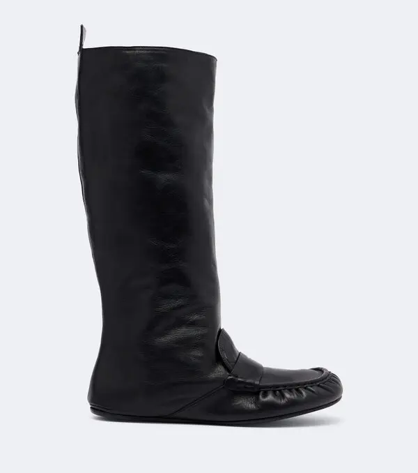 Acne Studios Bojan Leather Knee-high Boots