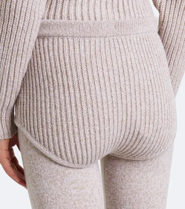 Magda Butrym Ribbed-knit Wool Shorts