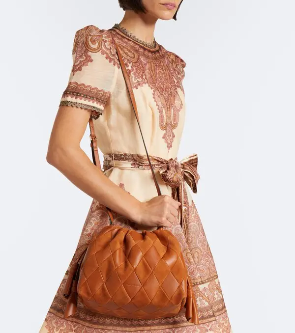 Zimmermann Cloud 91 Medium Leather And Suede Clutch